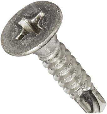 18-8 Stainless Steel Self-Drilling Screw, Plain Finish, Wafer Head ...