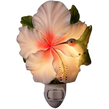 Hibiscus & Hummingbird Night Lamp Ibis & Orchid Design - Night Lights ...