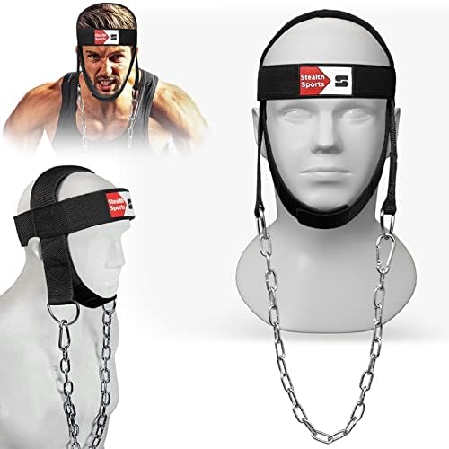 Stealth Sports Neck Harness with Adjustable Chin & Head Straps – Thick ...