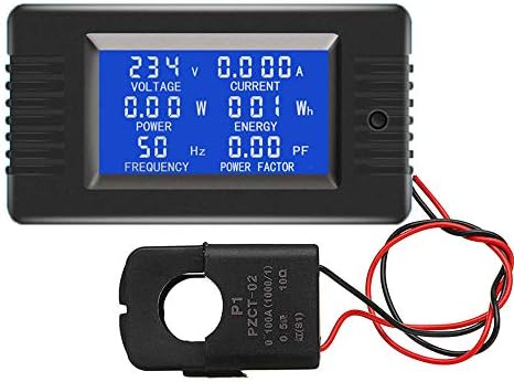 DollaTek AC 80-260V 100A Current Voltage Amperage Power Energy Panel Meter LCD Digital Display ...