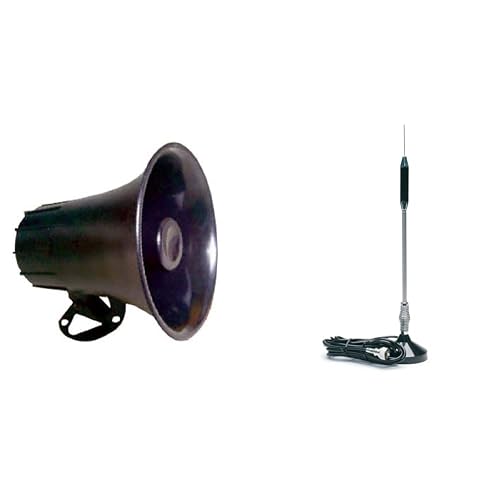 Pyle All-Weather Mono Trumpet Horn Speaker and RoadPro 24" Magnet Mount ...