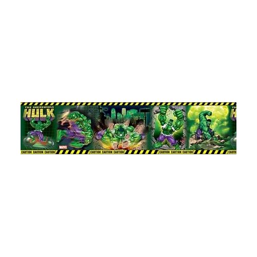 Incredible Hulk Wall Border 6 in x 3.3 yd per roll Prepasted ...