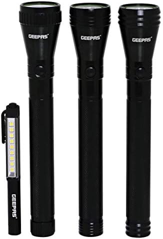 Geepas GFL4645 Rechargeable LED Flashlight, Set of 4 price in UAE ...