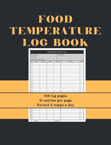 Food Temperature Log Book: Easy to use fridge/freezer log to record ...