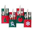 Amazon.com: Christmas Silverware Holders for Festive Holiday ...