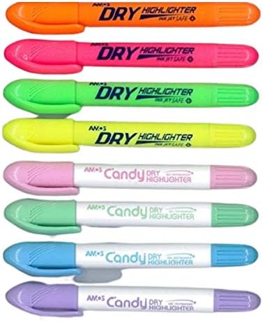 Amos Dry Highlighter With Fluorescent Solid Lead, 3 Colors price in ...