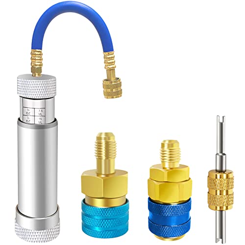 R1234YF/R134A AC Oil Injector Kit-HVAC Dye Oil Injector Kit with ...
