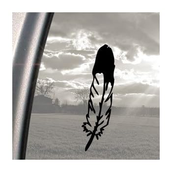 Amazon.com: Western Indian FEATHER Black Decal Truck Window Sticker ...