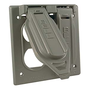 Hubbell-Bell 5096-0 2-Gang Two Duplex Box Mount Weatherproof Cover ...