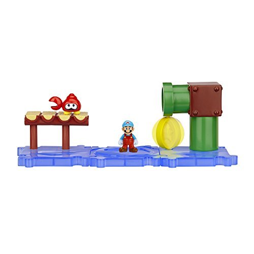 Buy Super Mario JAKKNIN019SWIM World of Nintendo Micro Land Playset ...