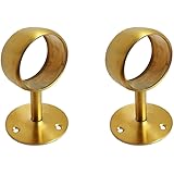 Amazon.com: NELXULAS Stainless Steel Heavy Duty Closet Rod,Curtain Rod End Supports Socket ...