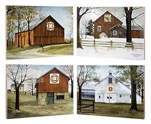 Amazon.com: Four Seasons Quilt Block Barn Wood Blocks - Set of 4: Home ...