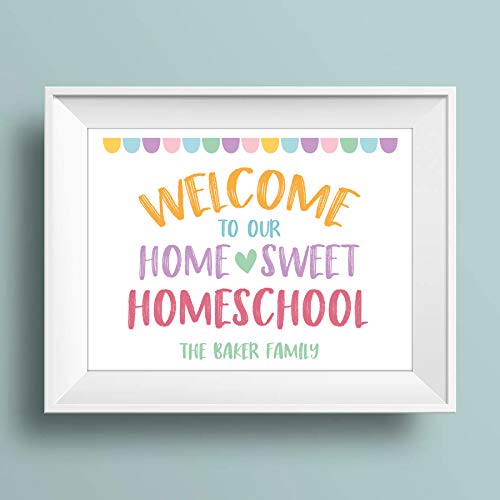 Amazon.com: Welcome to Our Home Sweet Homeschool Print | Kids Decor ...