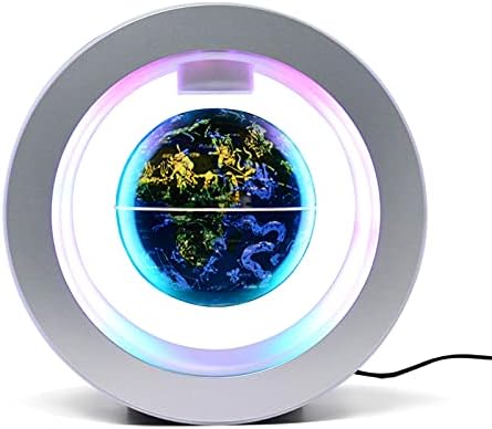 magnetic world globe Floating Globe with LED Light 6 Inch Magnetic ...