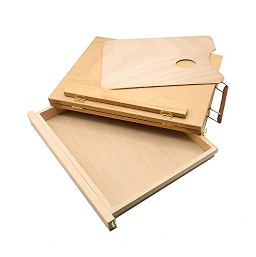 Arteza Tabletop Easel, 13.4 x 10.3 x 2 Inches, Portable Beechwood Easel ...