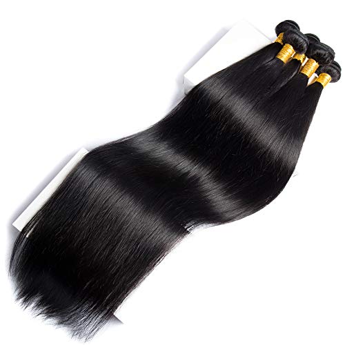 Brazilian Long Silky Straight Virgin Human Hair Weave Bundles 32 Inch ...