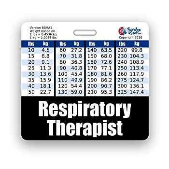 Amazon.com : Respiratory Therapist Badge Buddy Horizontal w/Height ...