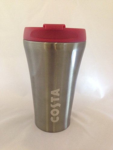 Costa Coffee Reusable Red Plastic Travel Mug Tumbler Cup, Double Wall ...