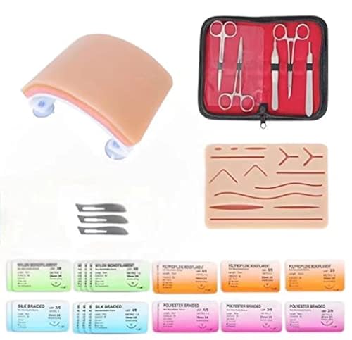 Suture Practice Kit Including Suture Pad with Hook& Loop Replacement ...