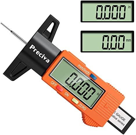 سعر Tire Tread Depth Gauge, Preciva Large LCD Digital Tire Tread Depth Gauge Tool with Two Modes ...