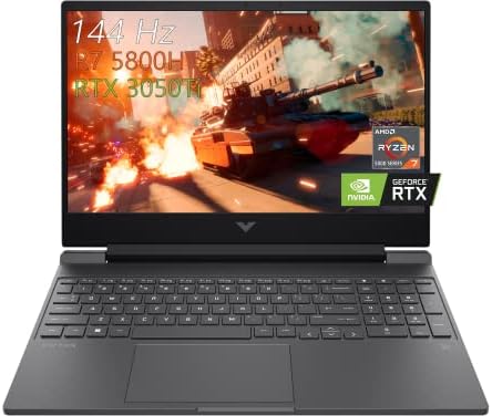 HP 2022 Victus 15 Gaming Laptop, 15.6 FHD 144Hz Micro-Edge Display, AMD ...