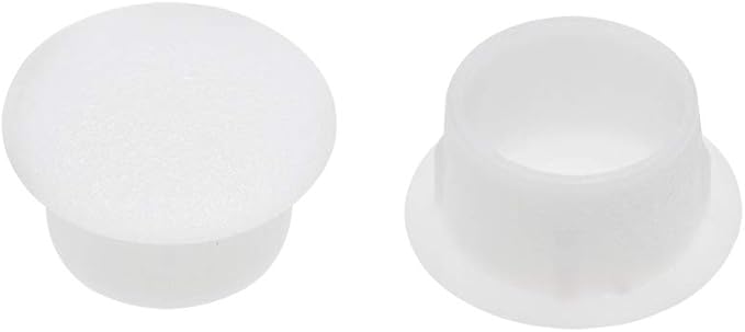 sourcing map Screw Cap Cover,20Pcs 12mm Dia White Plastic Locking Hole ...