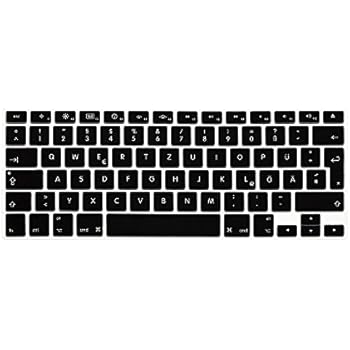 Amazon.com: 2 PCS German Keyboard Stickers with Non-Transparent Black ...