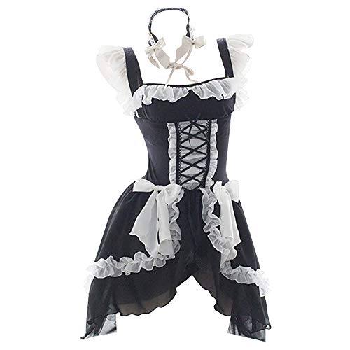 YOMORIO Lolita Sweet Gothic Dress Cute Anime Maid Costumes Lingerie ...