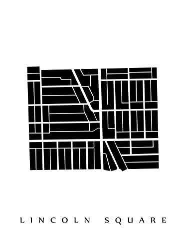 Amazon.com: Lincoln Square Neighborhood Map - Chicago, Illinois Poster ...