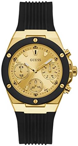 GUESS Women's Quartz Watch with Analog Display and Silicone Strap ...