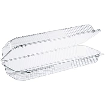 Amazon.com: Clear Plastic Hinged Take Out/Sub & Hoagie Container 12" x ...