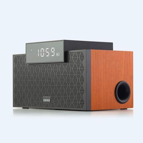سعر Edifier MP260 2.1 Bluetooth Speaker,BT5.0,Clock,Alarm,USB,MSD,Brown ...