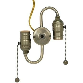 B&P Lamp 2-Light Cluster Body W/Pull Chain Sockets - Wired - - Amazon.com