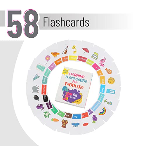 Mr. Pen- Alphabet Flash Cards For Toddlers, Double-Sided, 58 Picture ...