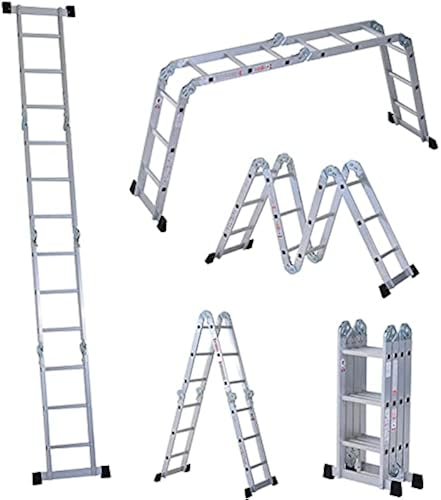 ERGOMASTER Extension Ladder 7 in 1 Aluminum Folding Step Ladders ...