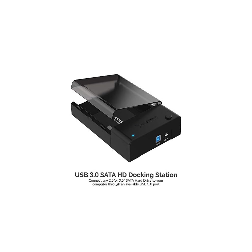 Sabrent USB 3.0 to SATA External Hard Drive Lay-Flat Docking Station ...