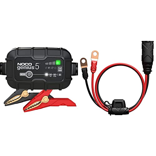NOCO GENIUS5, 5A Fully-Automatic Smart Charger & NOCO GC002 X-Connect ...