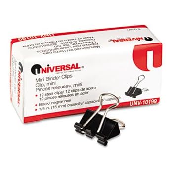 Amazon.com : ACCO Binder Clips, Mini, 12/Box (72010) : Micro Binder ...