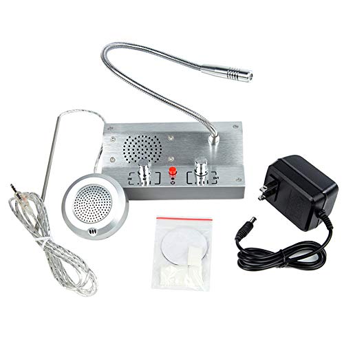 Phone Booth Dual Way Walkie Talk Window Glass Counter Intercom Speaker ...