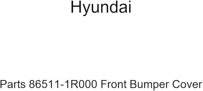 Amazon.com: Genuine Hyundai Parts 86511-1R000 Front Bumper Cover ...