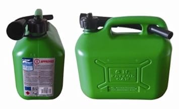 Plastic 5 Litre Petrol Can - Green (JC102): Amazon.co.uk: Kitchen & Home