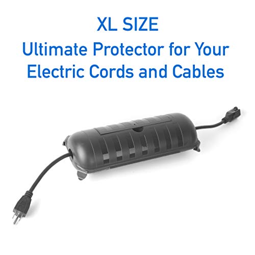 (2-Pack) Large Black Outdoor Extension Cord Plug Protector - IP44 Water ...