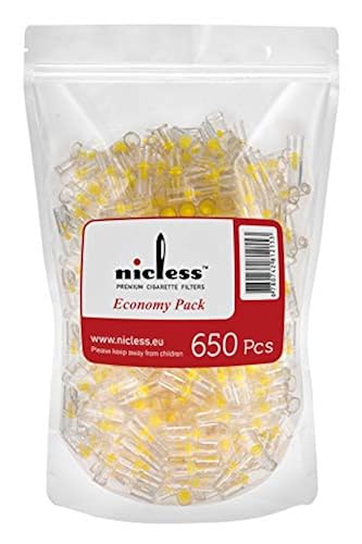 Nicless Premium Cigarette Filters 8mm - Disposable Cigarette Holder and ...