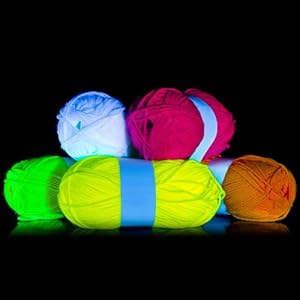 5 x UV Neon Wool Black Light String Art Knit Theater Costumes GOA ...