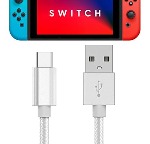 TALK WORKS Nintendo Switch Charger USB C Braided Nylon Cable Accessory ...
