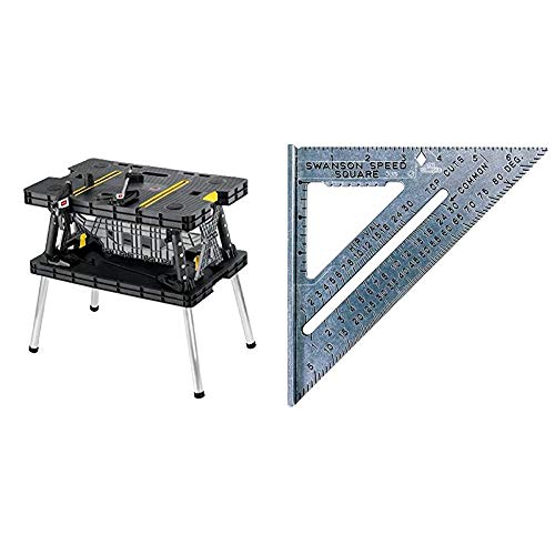 Keter Folding Table Work Bench for Miter Saw Stand, Woodworking Tools ...