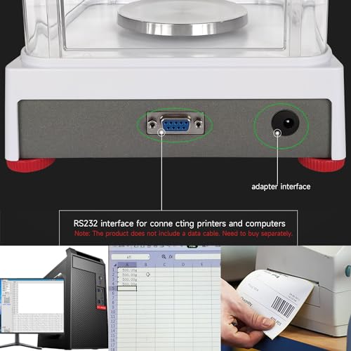 RUISHAN Lab Analytical Balance 500g X 0.001g High Precision Lab Scale ...