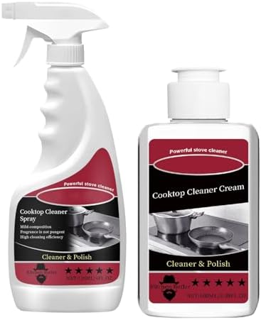 NALACAL Cooktop Cleaner set, Ceramic and Glass, Stove Top Daily Cleaner ...
