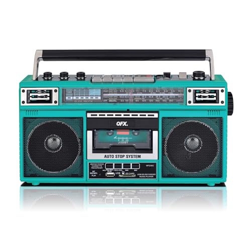 QFX J-220BTTQ Aqua Turquoise Boombox MP3 Conversion from Radio to ...