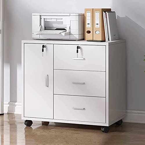 سعر Storage Mobile File Cabinets with 3 Drawers & 1 Door, Rolling ...